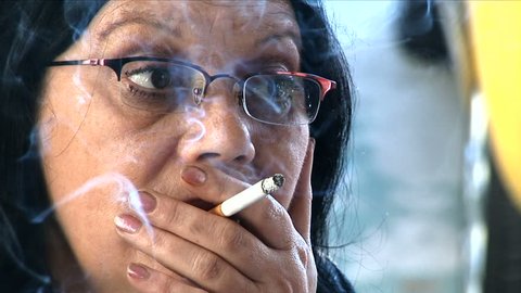 Woman Smoking Talking Stock Footage Video (100% Royalty-free) 3085384 ...