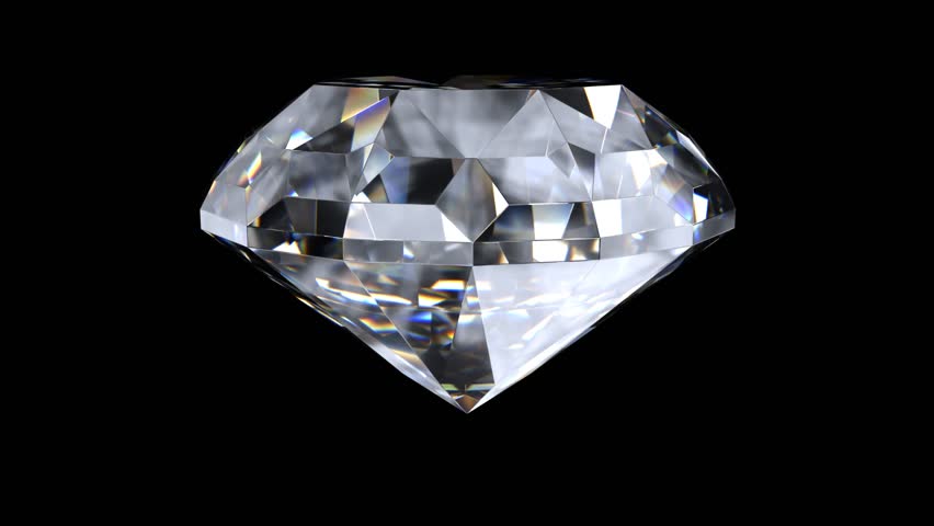 Beautiful Diamond Close-up with Matte Stock Footage Video (100% Royalty ...