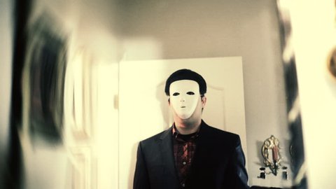 Creepy Serial Killer Mask Stock Footage Video (100% Royalty-free ...