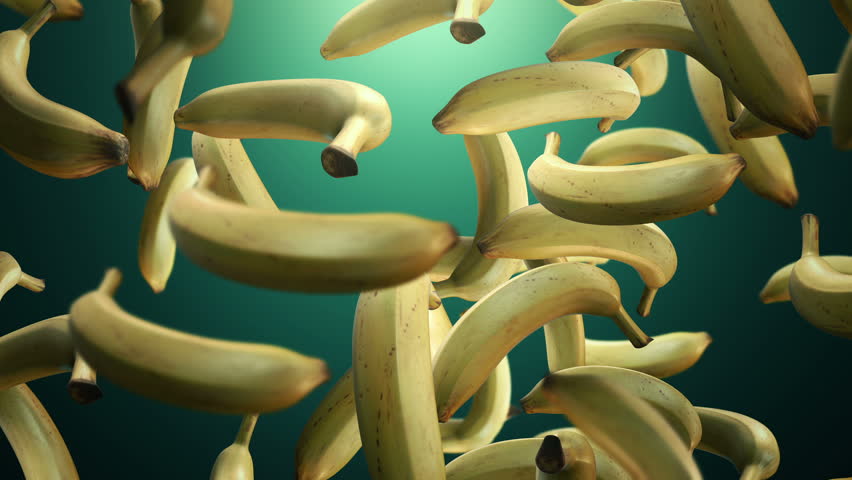 Animation of Falling Bananas in Stock Footage Video (100% Royalty-free ...
