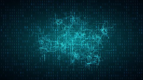 digital binary code background loop - Stock Footage Video (100% Royalty ...