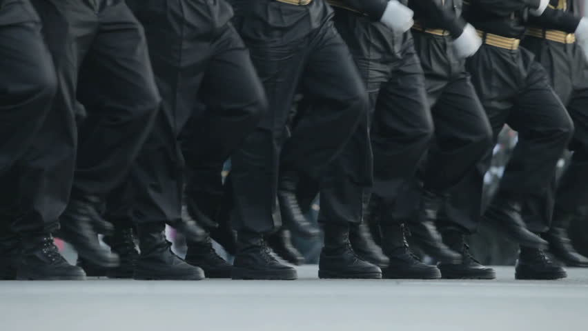 Soldiers March in the Ranks Stock Footage Video (100% Royalty-free ...