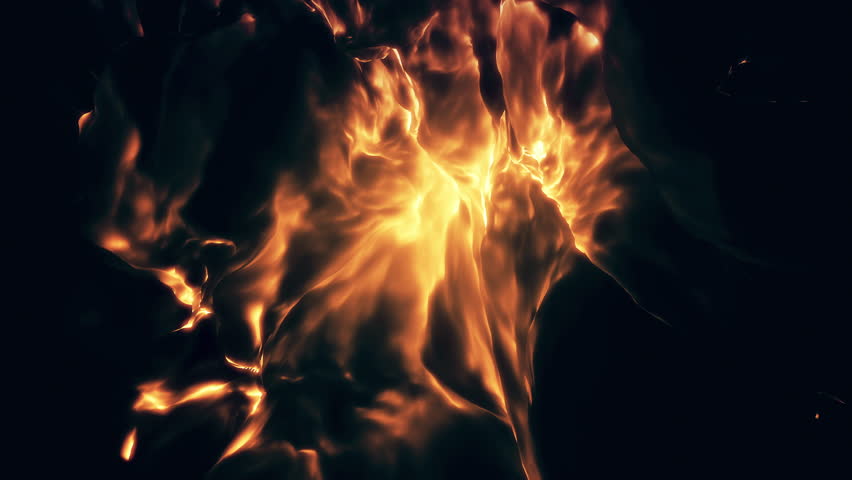 Dramatic Glowing Abstract Flame Loop Stock Footage Video (100% Royalty ...
