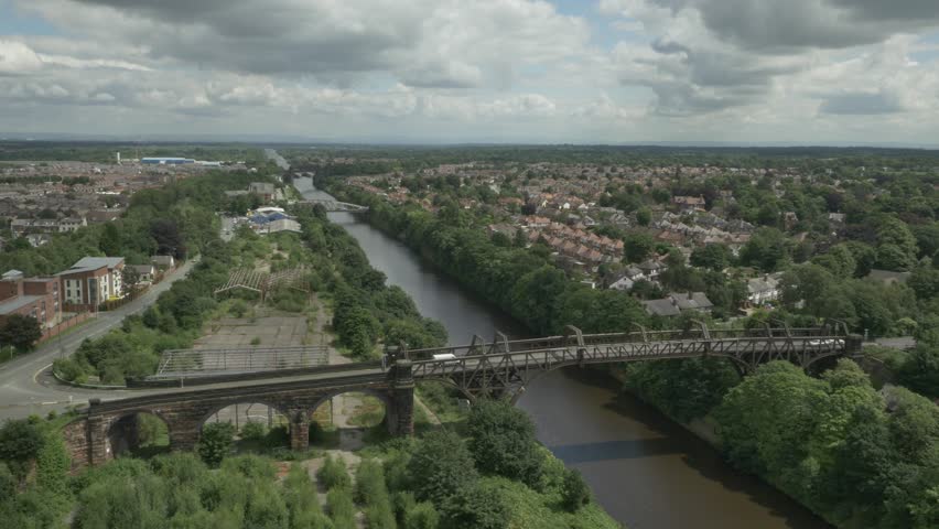 aerial 7 river irwell manchester uk Stock Footage Video (100% Royalty ...