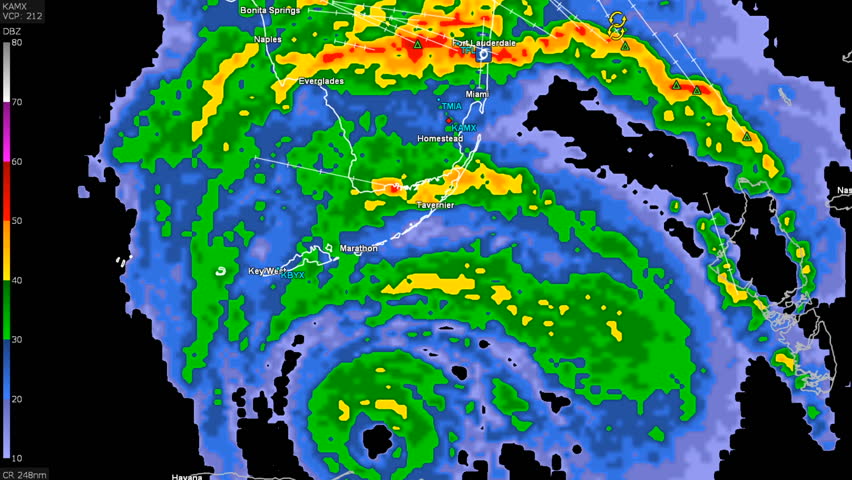 Hurricane Irma On Doppler Weather Stock Footage Video (100% Royalty ...
