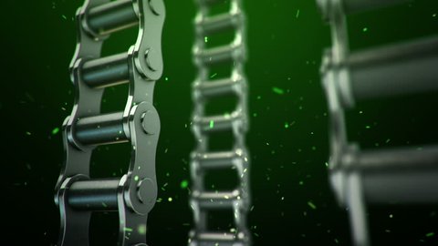 Animation Moving Steel Metallic Chains Animation Stock Footage Video ...