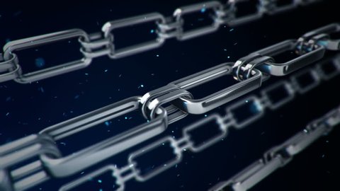 Animation Moving Steel Metallic Chains Animation Stock Footage Video ...