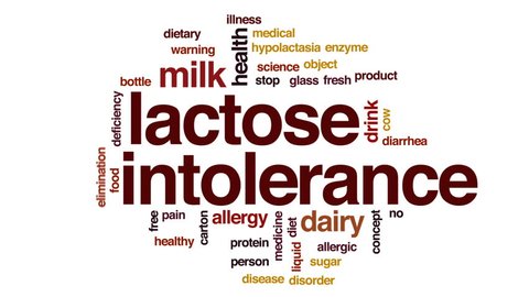 Lactose Intolerance Animated Word Cloud Text Stock Footage Video (100% ...