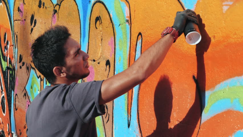 Boy Spray Painting Stock Video Footage - 4K and HD Video Clips ...