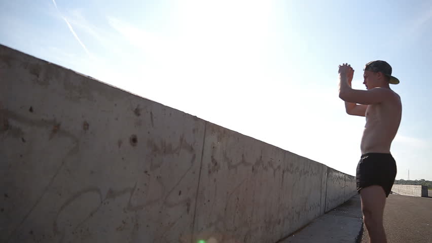 athlete doing box jumps outdoor Stock Footage Video (100% Royalty-free ...