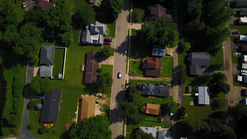 overhead shot small town rural wisconsin Stock Footage Video (100% ...