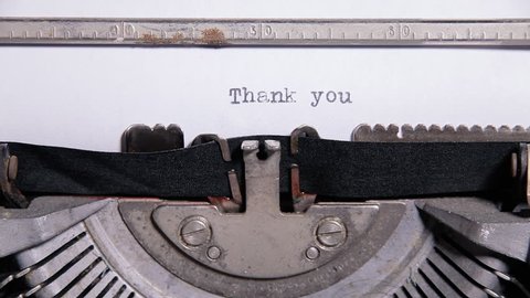 Typing Words Thank You On Sheet Stock Footage Video (100% Royalty-free ...