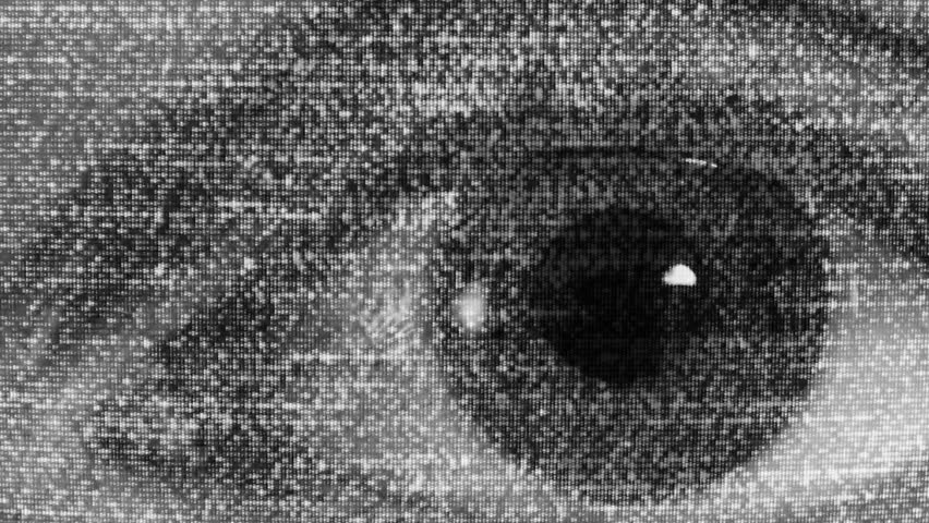 tv static eye watching you two Stock Footage Video (100% Royalty-free ...