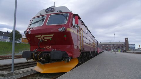 Norwegian Railways Diesel Train Bodo Area Stock Footage Video (100% ...