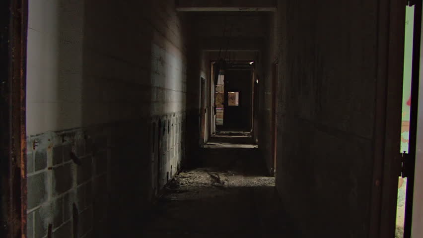 dark hallway nasty ruin decay wretched Stock Footage Video (100% ...