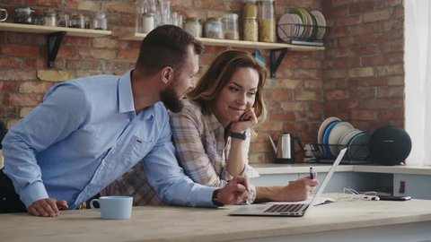 Couple Ordering Online Meal Ingredients Stock Footage Video (100% ...