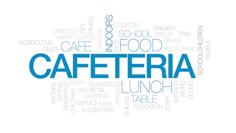 Cafeteria Animated Word Cloud Text Design Stock Footage Video (100% ...