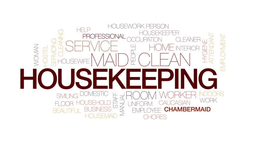 housekeeping animated word cloud text design Stock Footage Video (100% ...