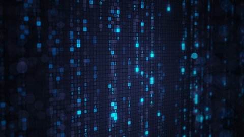 Stream Binary Matrix Code On Screen Stock Vector (Royalty Free) 1043394892