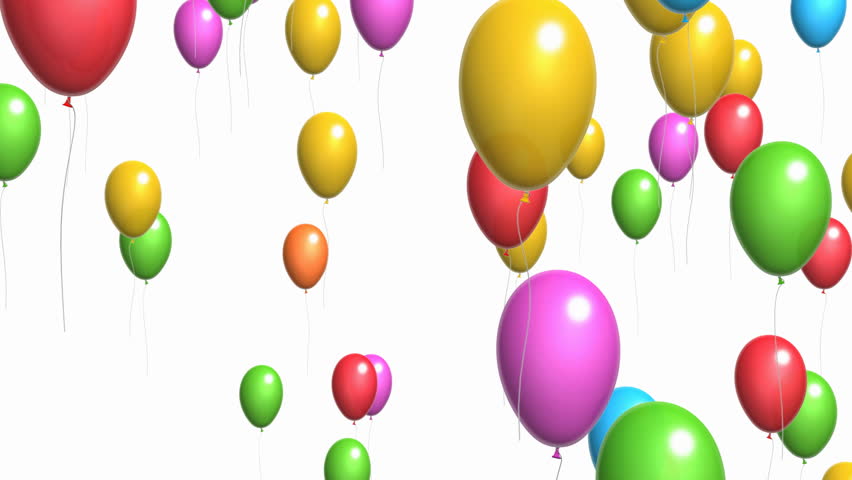party balloons - seamless loop alpha Stock Footage Video (100% Royalty ...