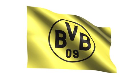 Borussia Dortmund Flag Waving On Transparent Stock Footage Video (100% ...