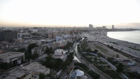 Tripoli Libya North Africa Sunset Showing Stock Footage Video (100% ...