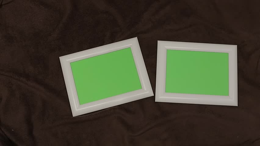two white photo frames green screen Stock Footage Video (100% Royalty ...