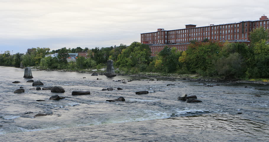 View of downtown from the north in Manchester, New Hampshire image ...