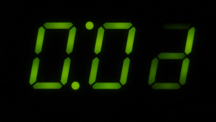 A Green Led Digital Clock Stock Footage Video (100% Royalty-free ...