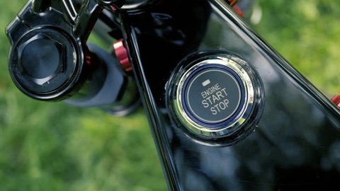 Start Button On Electric Bike Stock Footage Video (100% Royalty-free ...