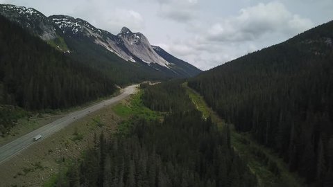 Aerial View Coquihalla Highway Highest Elevation Stock Footage Video ...