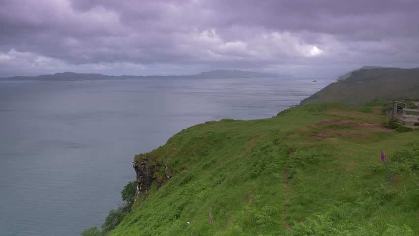 rigg viewpoint isle skye scotland- ungraded Stock Footage Video (100% ...
