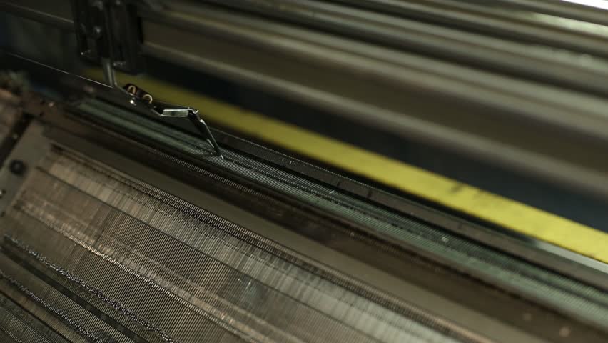 industrial knitting machine knit process on Stock Footage Video (100% ...