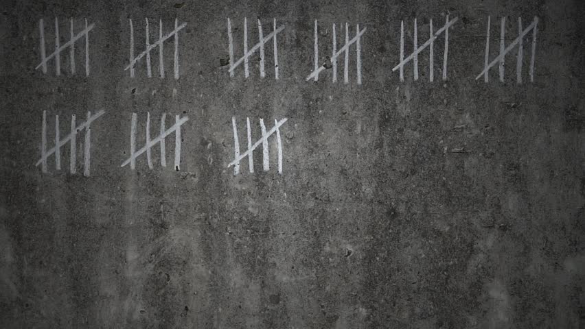 counting days prison - writing lines Stock Footage Video (100% Royalty ...