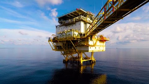 Offshore Satellite Platform Marine Vessel Alongside Stock Photo (Edit ...