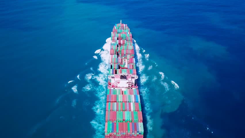 ultra large container vessel ulcv sailing Stock Footage Video (100% ...