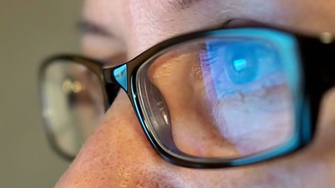 Focused Developer Coder Wears Glasses Working Stock Photo 2156438243 ...