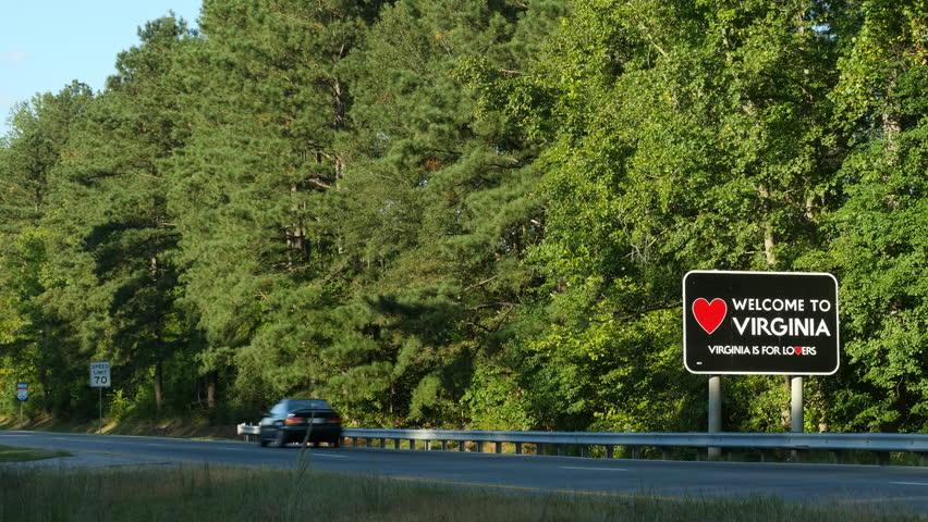 welcome virginia sign on interstate 40 Stock Footage Video (100% ...