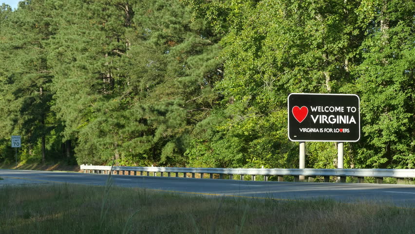 welcome virginia sign on interstate 40 Stock Footage Video (100% ...