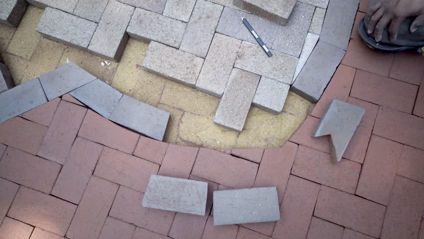 brick pavers two tone emblem under Stock Footage Video (100% Royalty ...