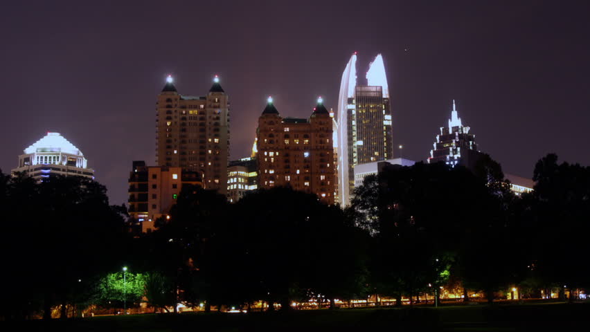 night time lapse shot atlanta ga Stock Footage Video (100% Royalty-free ...