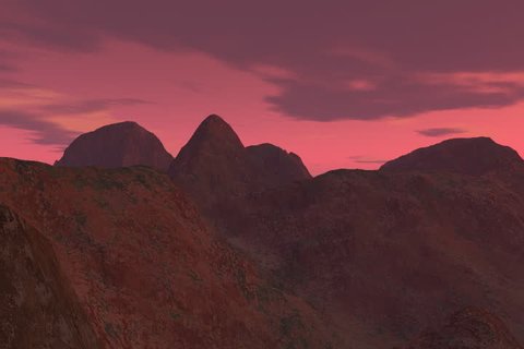 Scene Red Planet Mars Tonned Yellow Stock Footage Video (100% Royalty ...