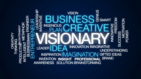 Visionary Animated Word Cloud Text Design Stock Footage Video (100% ...