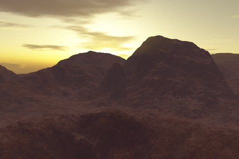 Scene Red Planet Mars Tonned Yellow Stock Footage Video (100% Royalty ...