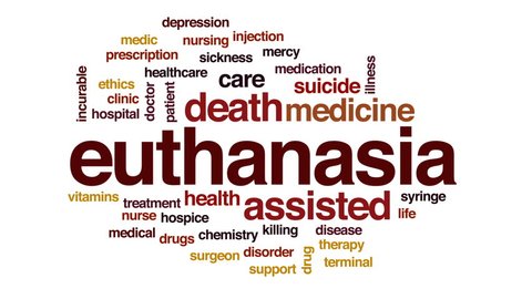 Euthanasia Animated Word Cloud Text Design Stock Footage Video (100% ...