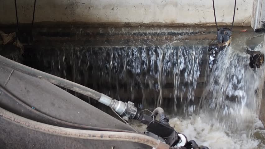 river water overflow falling watergate cement Stock Footage Video (100% ...