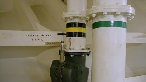 Sea Direct Overboard Valve Sewage System Stock Footage Video (100% ...