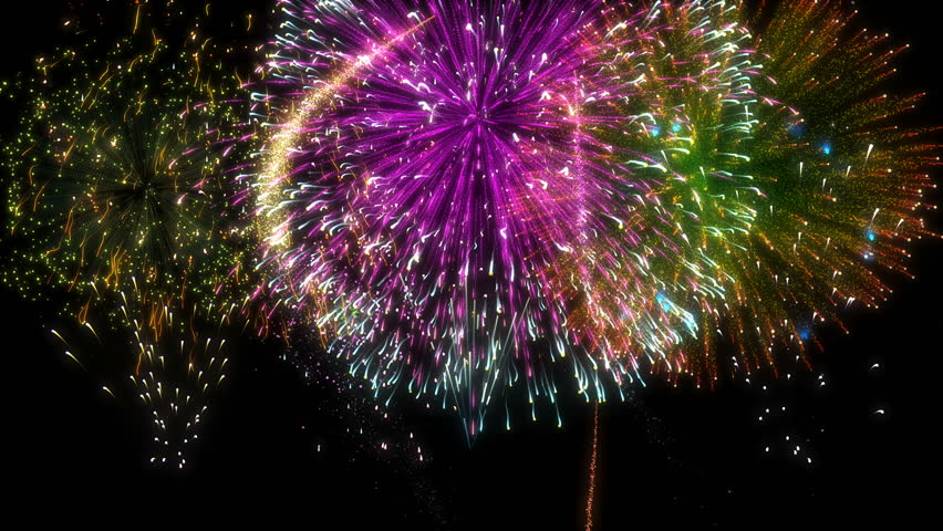 Looping Multicolored Isolated Fireworks Grand Finale Stock Footage ...