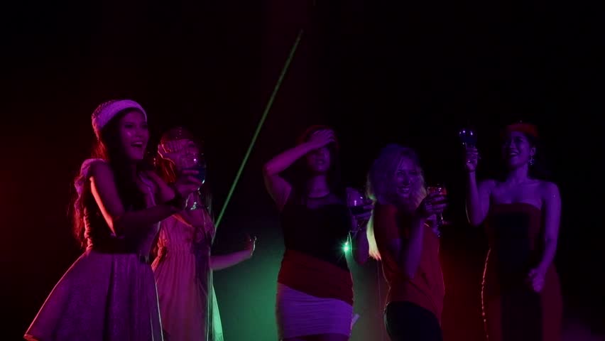 multi-ethnic group handsome man many women Stock Footage Video (100% ...