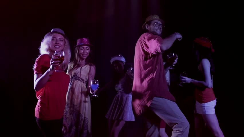 multi-ethnic group handsome man many women Stock Footage Video (100% ...